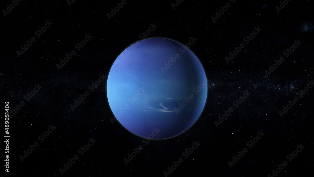 Planet of Neptune rotating background animation. Stock Illustration ...