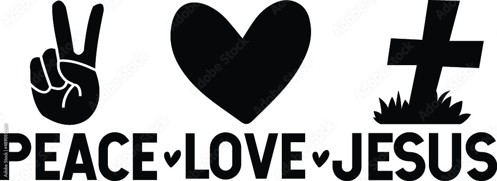 Peace love Jesus vector arts Stock Vector | Adobe Stock