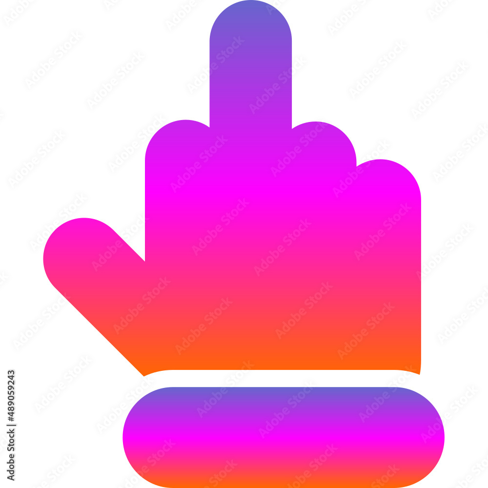 Hand Middle Finger Icon Stock Vector | Adobe Stock