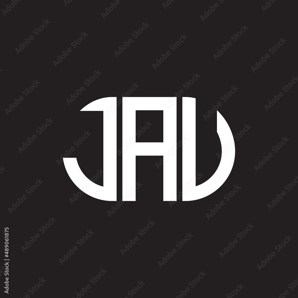 JAV letter logo design on black background. JAV creative initials ...
