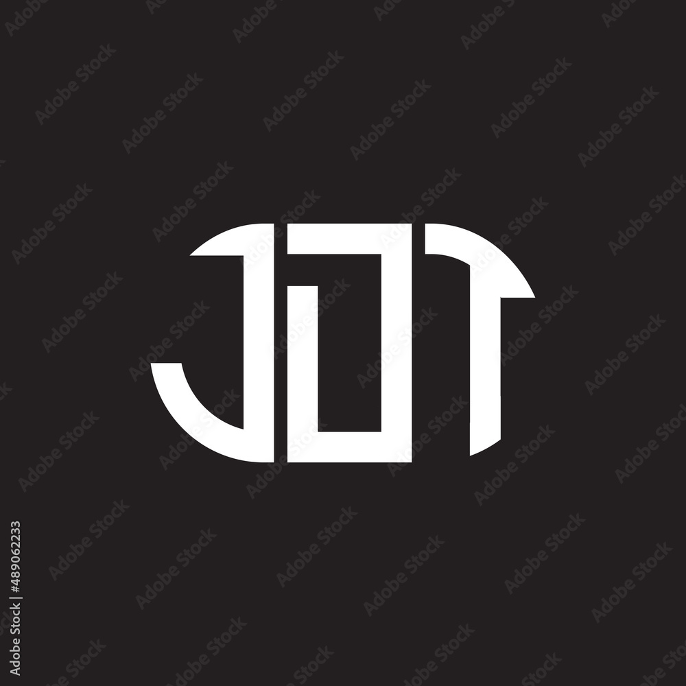 JDT letter logo design on black background. JDT creative initials ...