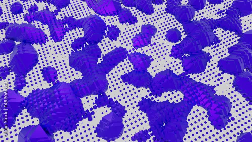 White background.Design. A bright background on which blue blots in 3d ...