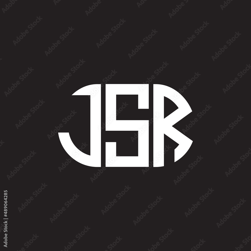 JSR letter logo design on black background. JSR creative initials ...