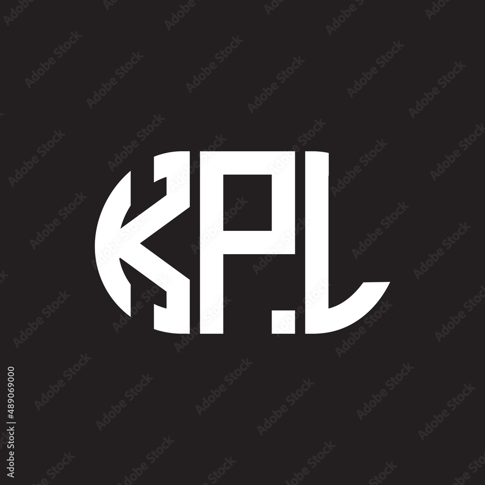 KPL letter logo design on black background. KPL creative initials ...