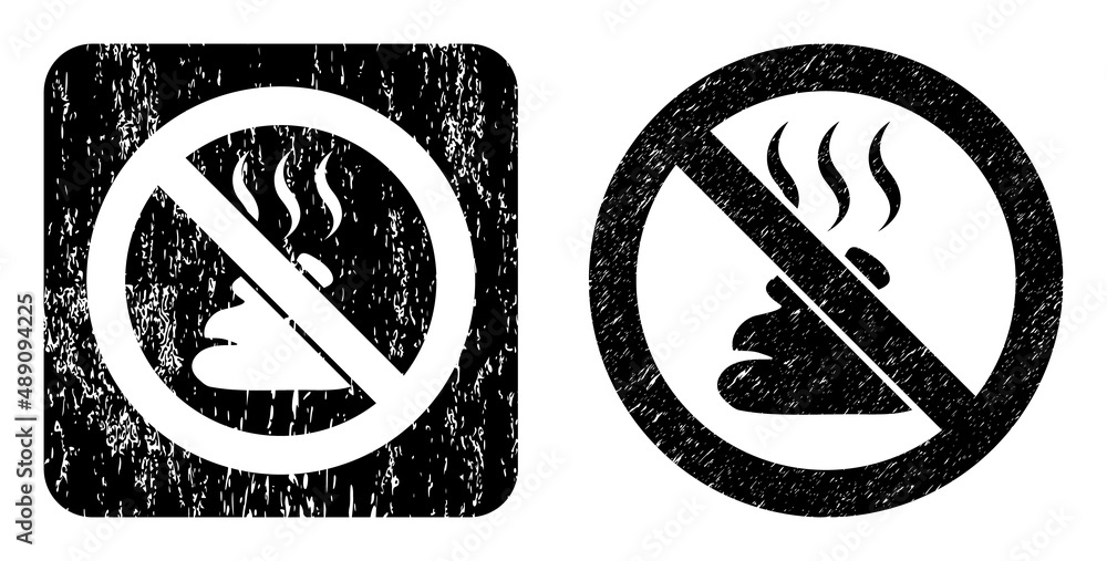 Vector stop shit smell hole icon. Grunge stop shit smell seal, done ...