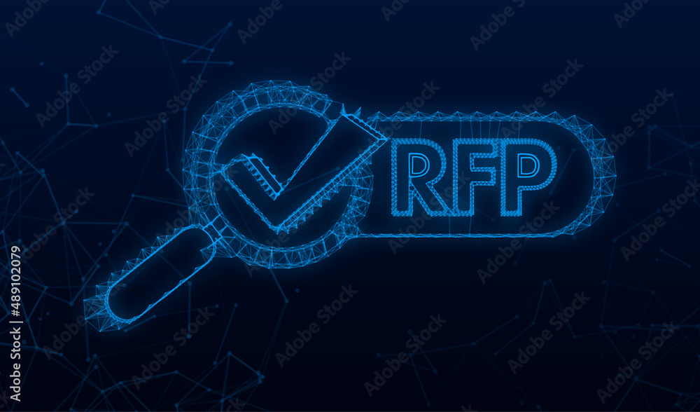 RFP request for proposal plexus icon. Vector stock illustration. Stock ...