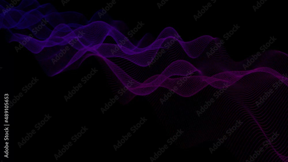 Violet wavy dotted motion background. Abstract surface wave. Seamless ...