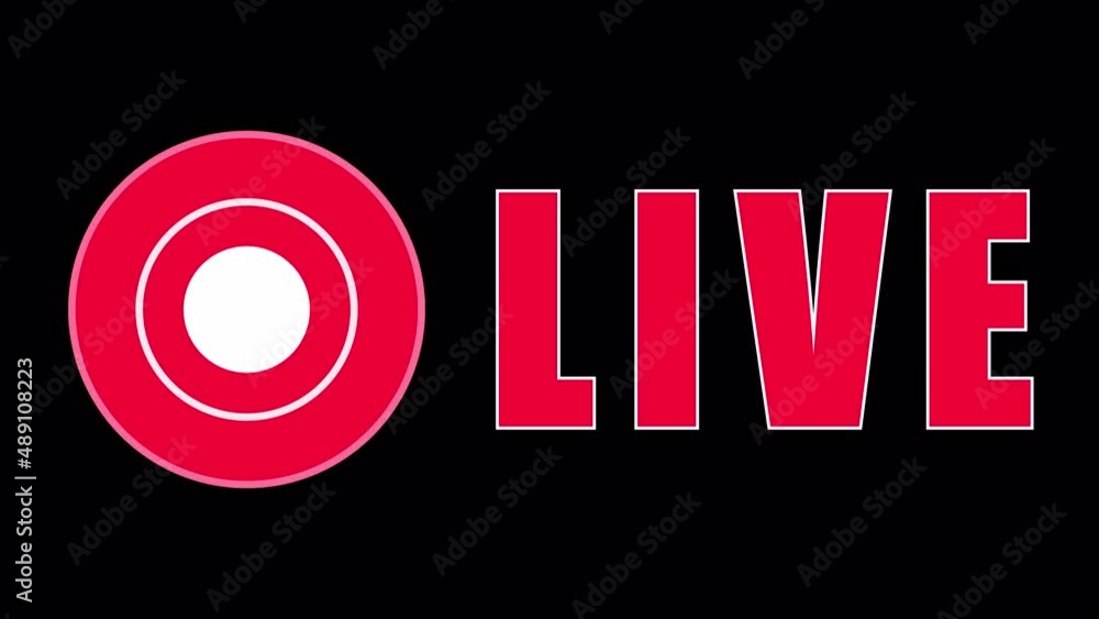 Live Stream. Animated icon on transparent background. Live broadcast ...