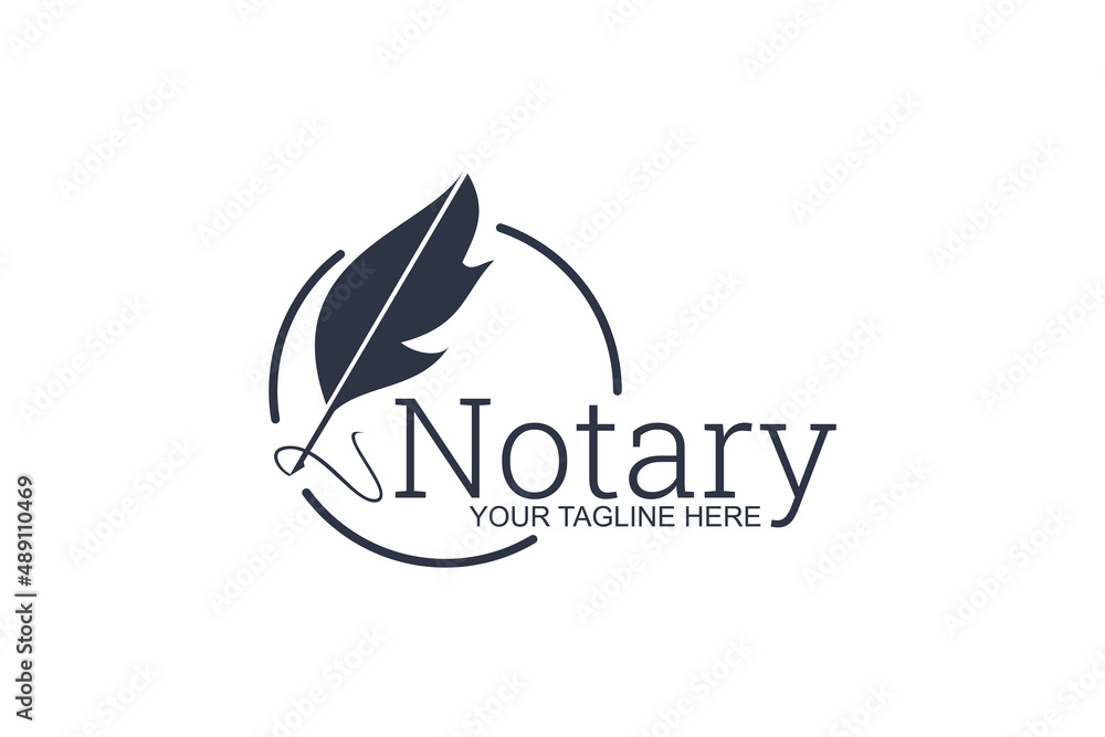 Notary public logo vector illustration. suitable for notary public firm ...