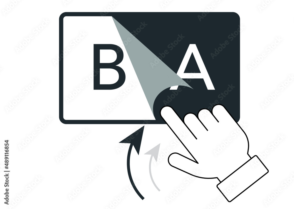 Touch Flip slide picture. Push slide effect for switcher or Smartphone ...