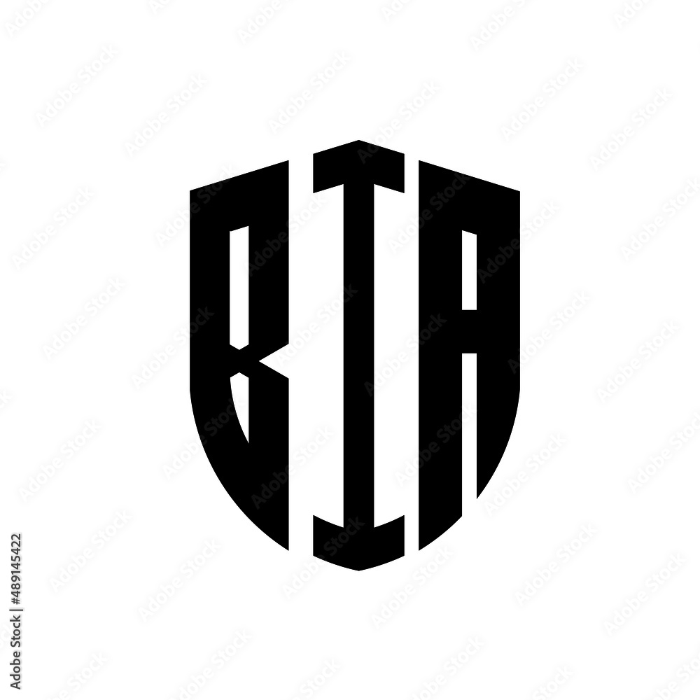 BIA letter logo design. BIA modern letter logo with black background ...