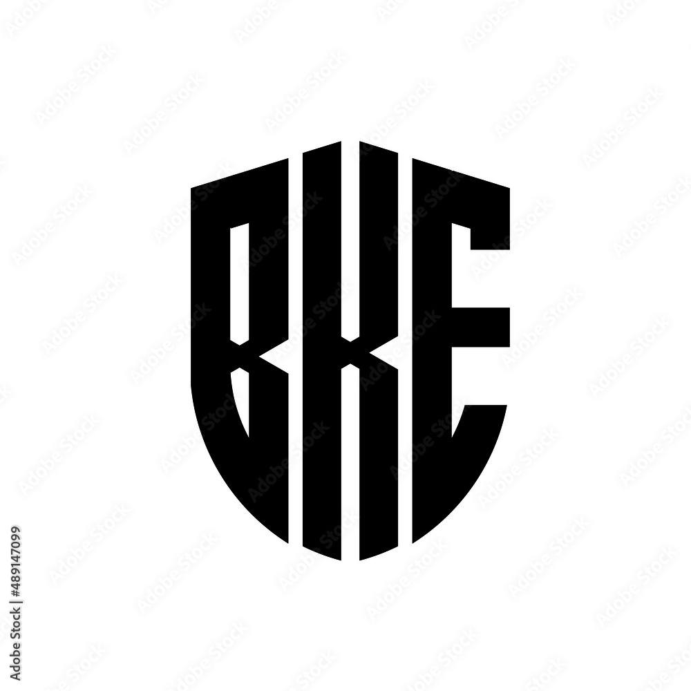 BKE letter logo design. BKE modern letter logo with black background ...