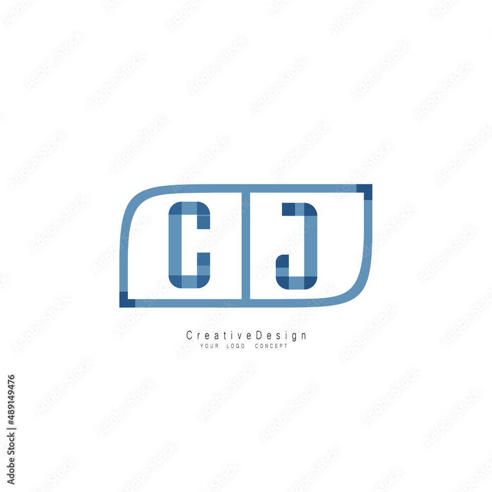 CJ Letter logo design emblem Vector Icon, emblem With White background ...