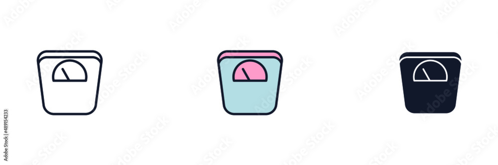 scale icon symbol template for graphic and web design collection logo ...