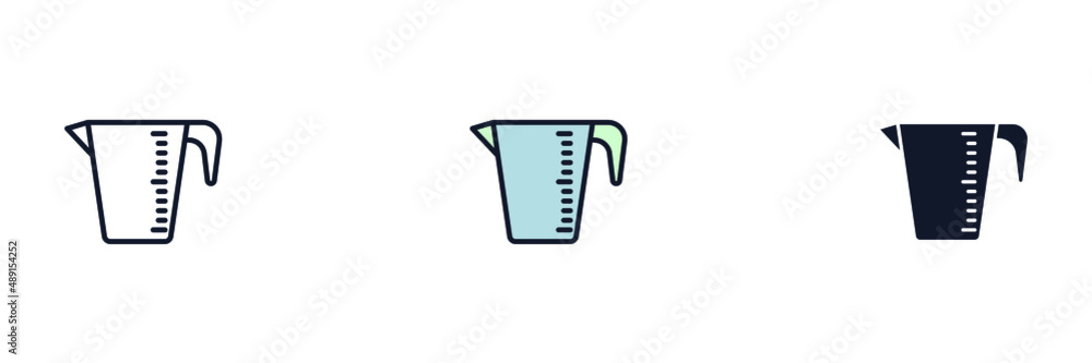 measuring cup icon symbol template for graphic and web design ...