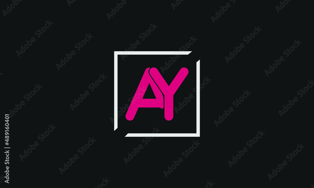 Alphabet letter icon logo AY Stock Vector | Adobe Stock
