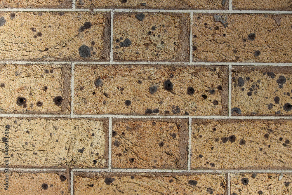 Vintage, original tuck pointed brick work on light sandstock bricks ...