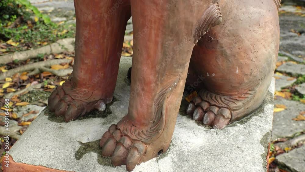 NAHA, OKINAWA, JAPAN - AUG 2021 : View of Lion Dog statue (Shisa) at ...