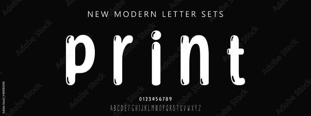 PRINT Elegant alphabet letters font and number. Classic Lettering ...