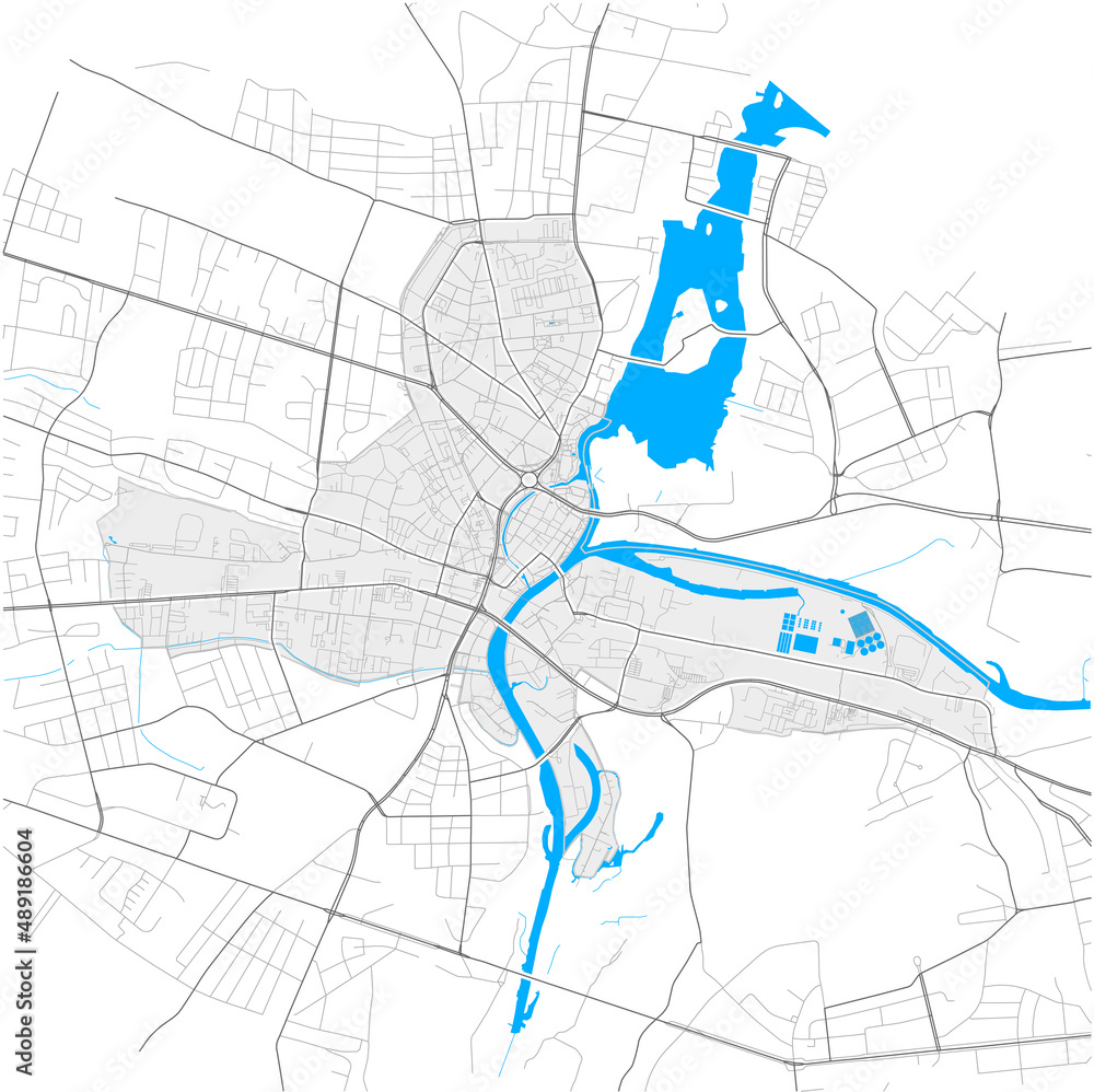 Spandau, Berlin, Deutschland high detail vector map Stock Vector ...