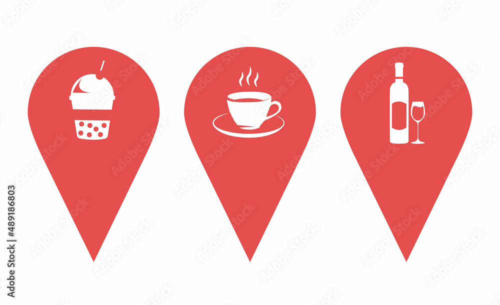 Location pin place marker. Location icon. Map marker pointer icon set ...