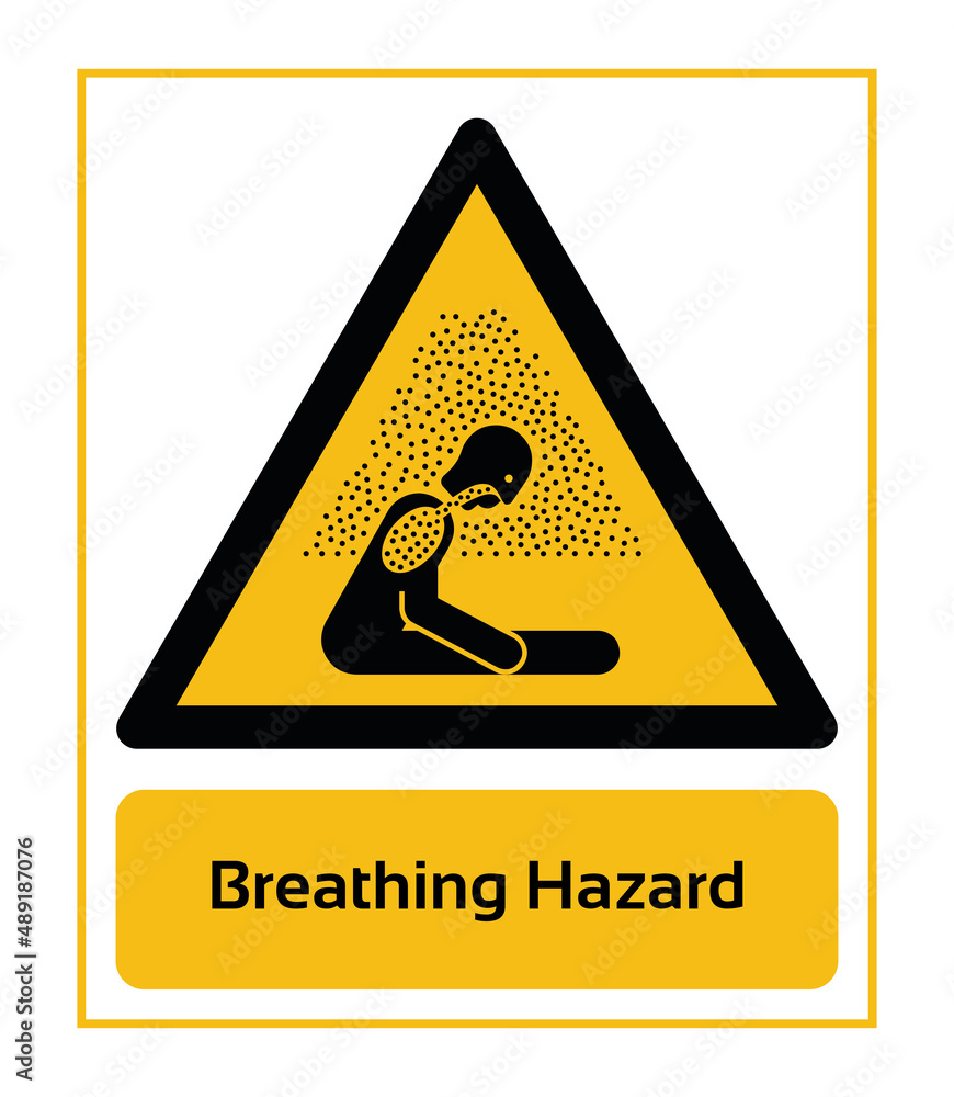 Breathing Hazard. Warning Signs. ISO 7010 Sign. Signs of Danger And ...