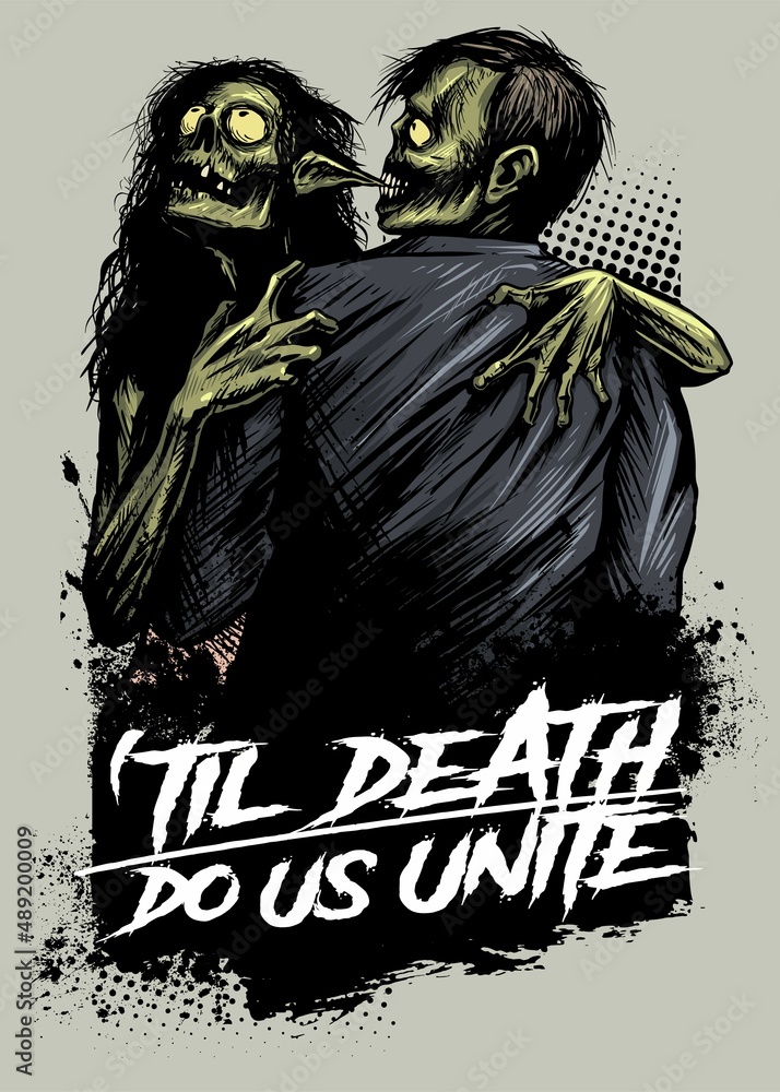 Zombie Couple Drawing