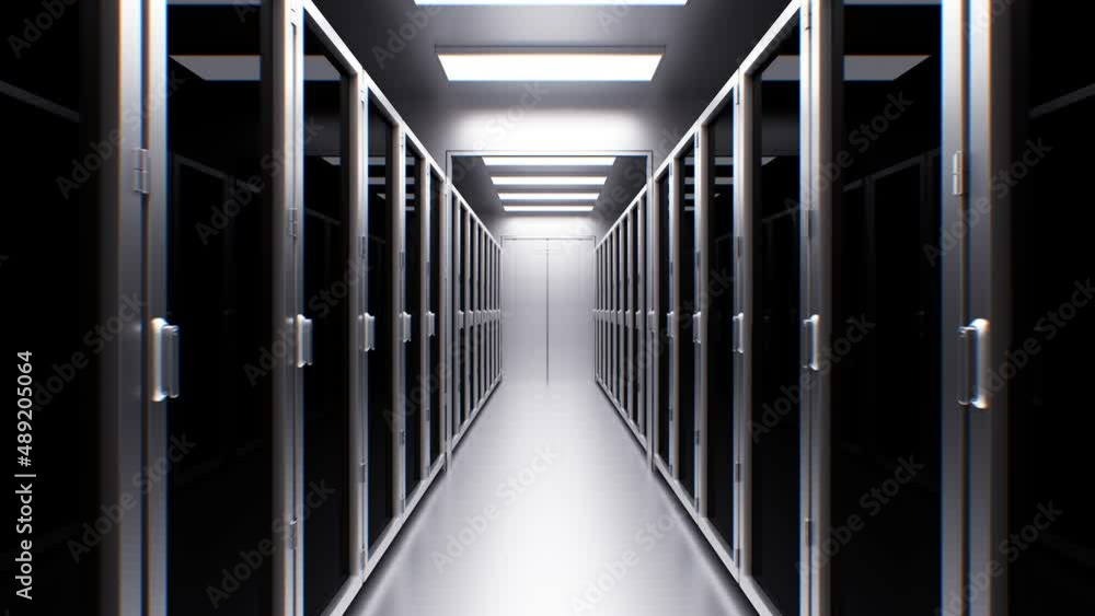 Server Room Abstract Modern Data Center. Information Data Storage ...