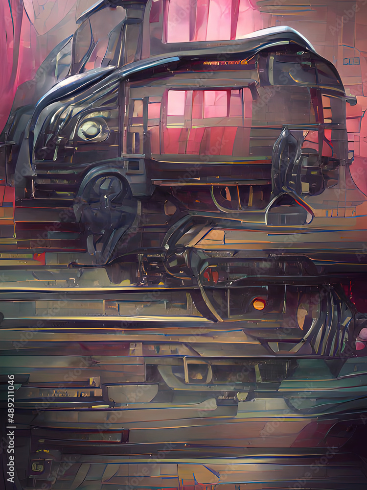 Beautiful colored drawing of steampunk machines Stock Illustration ...