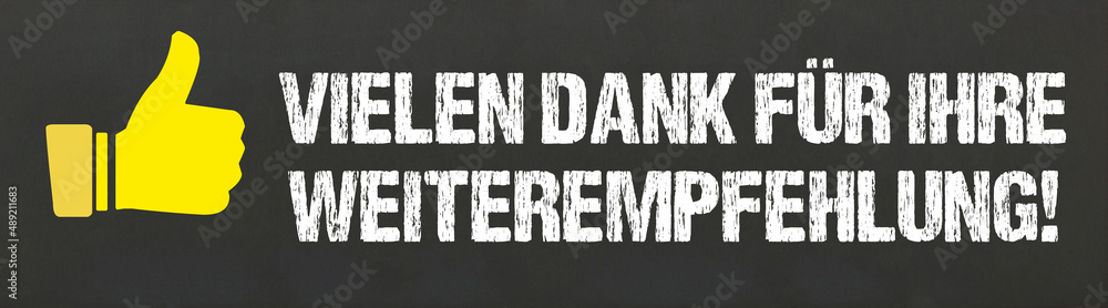 Vielen Dank für Ihre Weiterempfehlung! Stock-Illustration | Adobe Stock