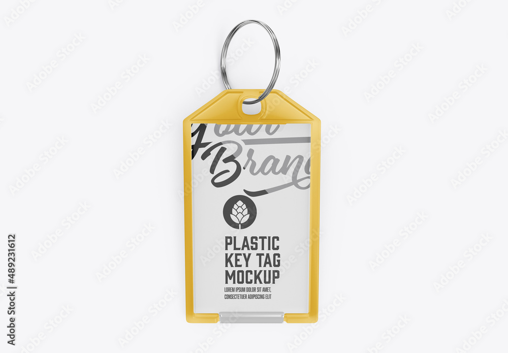 Plastic Key Tag Mockup Stock Template | Adobe Stock
