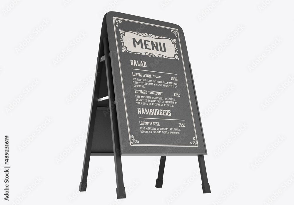 Restaurant Menu Board Mockup Stock Template | Adobe Stock