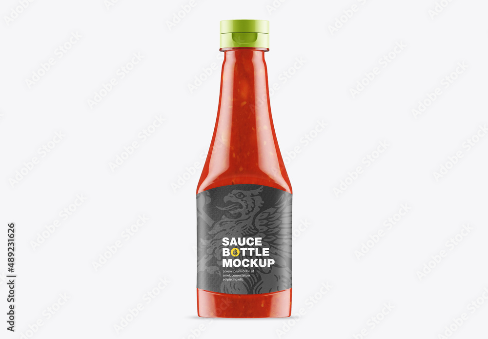 Sauce Bottle Mockup Stock Template | Adobe Stock