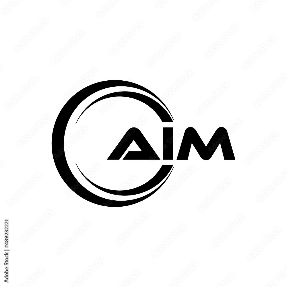 AIM letter logo design with white background in illustrator, cube logo ...