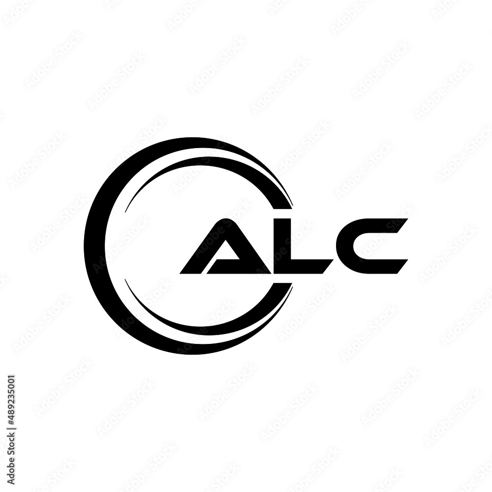 ALC letter logo design with white background in illustrator, cube logo ...