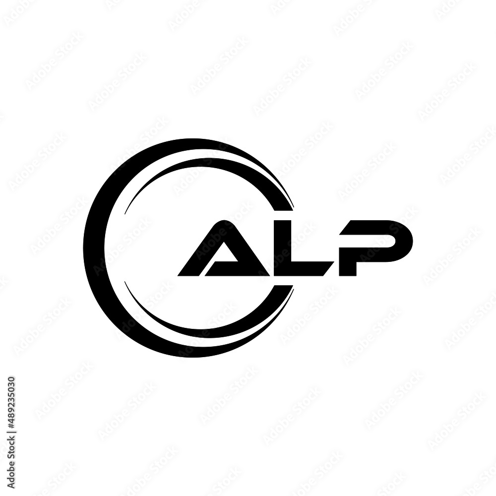 ALP letter logo design with white background in illustrator, cube logo, vector logo, modern ...
