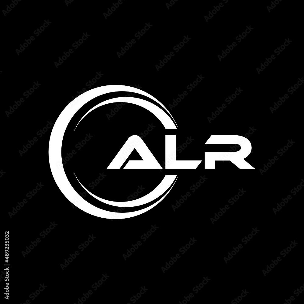 ALR letter logo design with black background in illustrator, cube logo ...