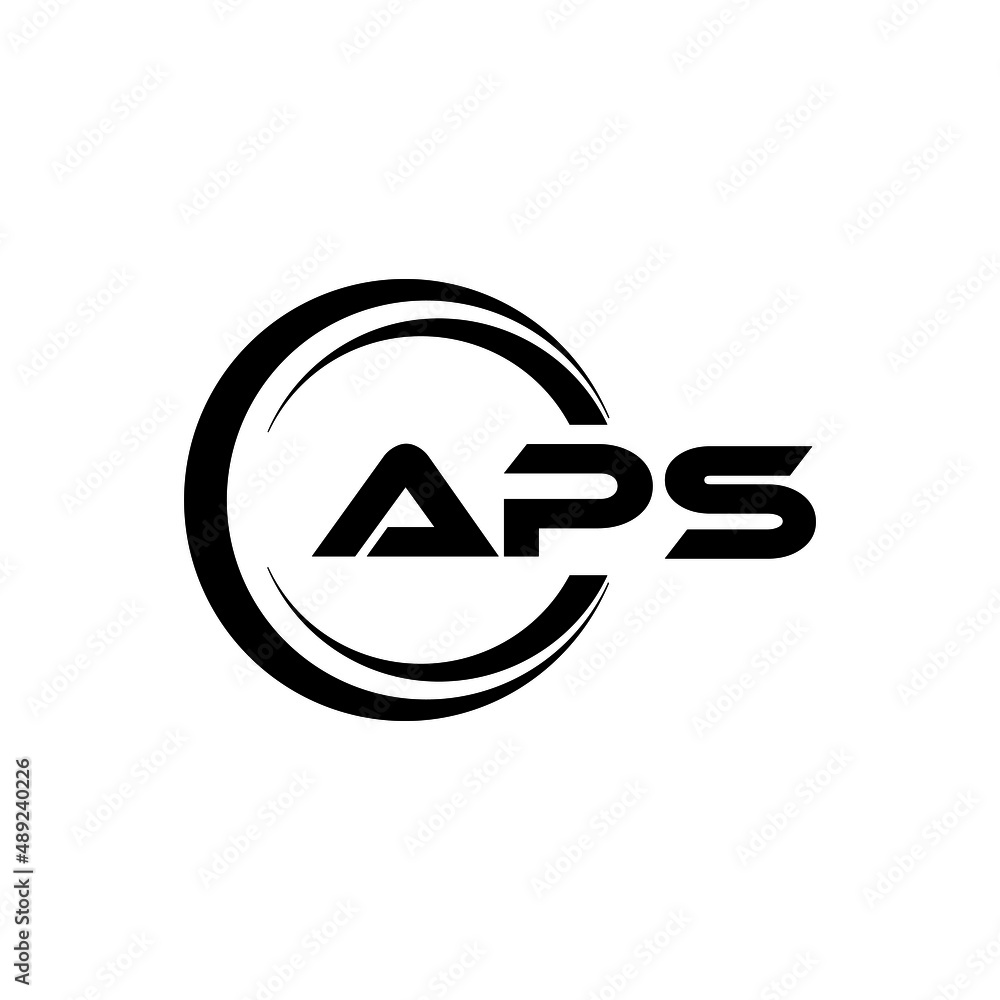 APS letter logo design with white background in illustrator, cube logo ...
