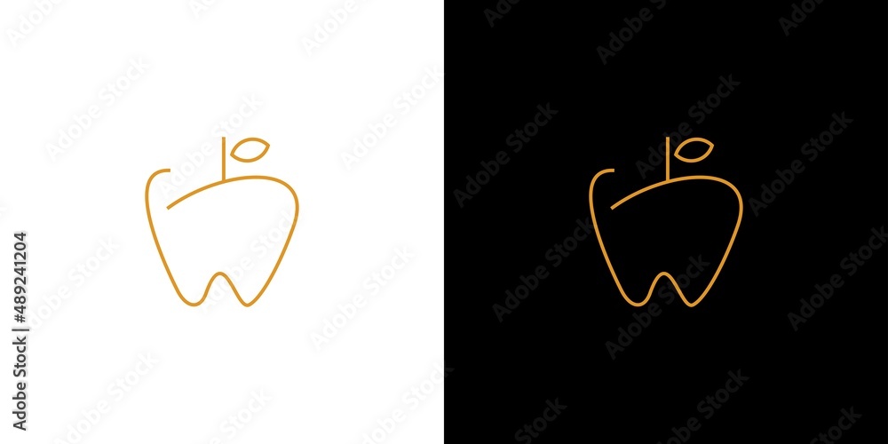 Unique and attractive natural teeth logo design Stock Vector | Adobe Stock