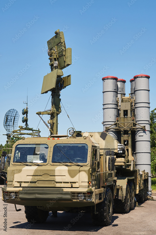 military mobile launcher of anti-aircraft missile systems against the ...