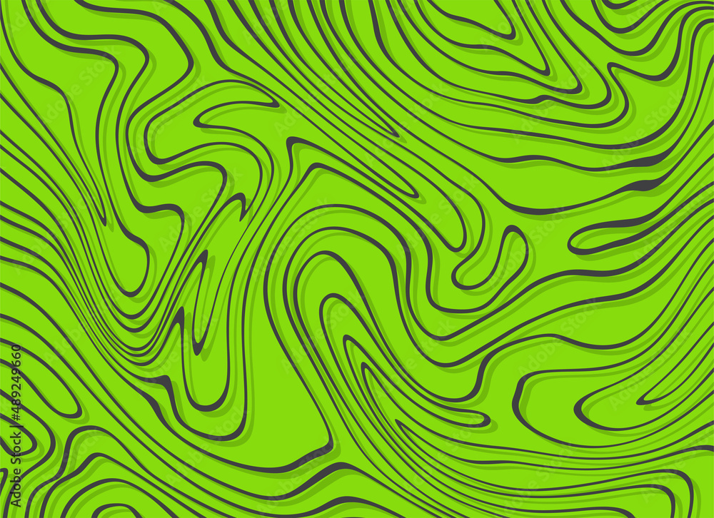 Simple green background with contour line pattern Stock Vector | Adobe ...