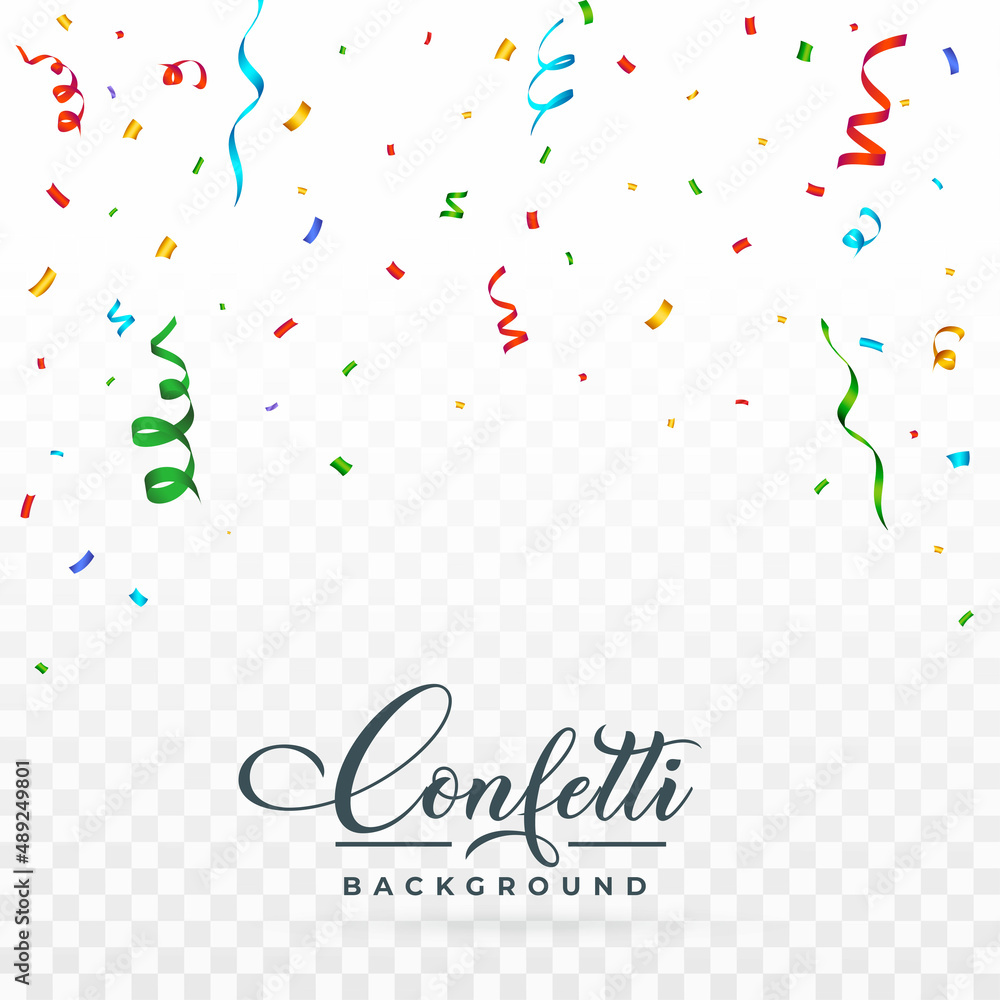 Confetti vector illustration for birthday background. Confetti and ...