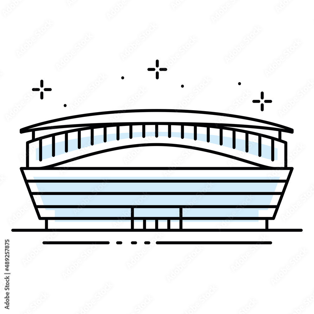 Isolated colored sport stadium icon side view Vector Stock Vector ...