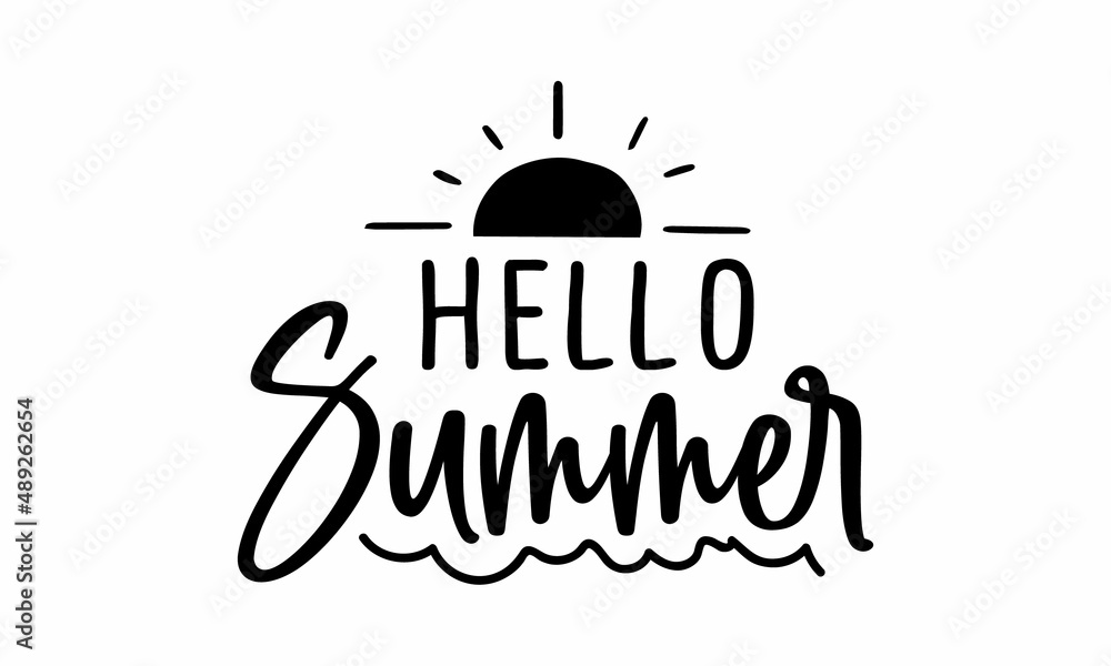 Hello summer SVG Cut File Stock Vector | Adobe Stock