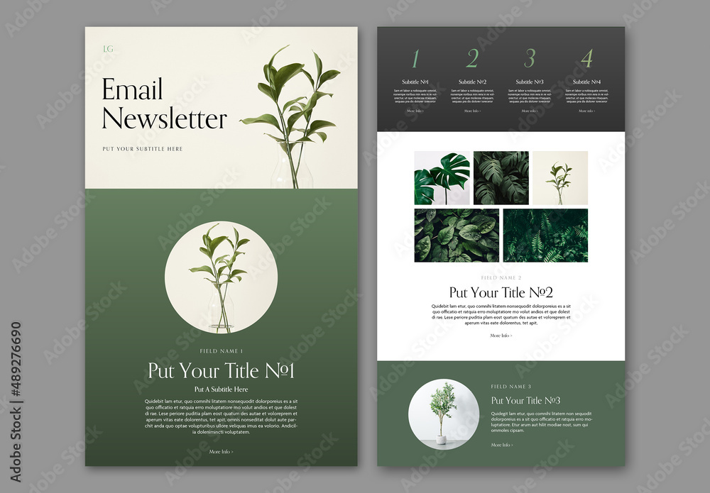 Digital Email Newsletter Layout Stock Template | Adobe Stock