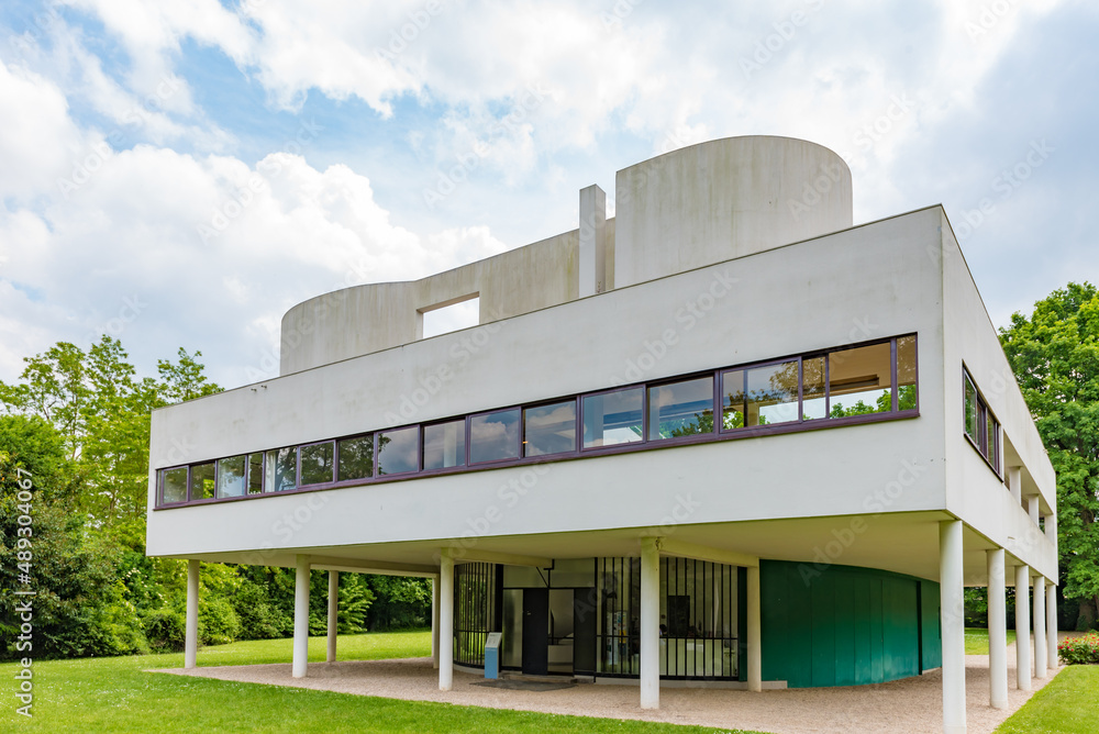 Villa Savoye, a modernist villa and gatelodge in Poissy, on the ...