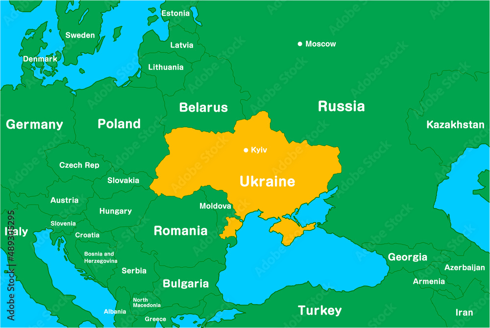 Map Of Ukraine And Surrounding Countries