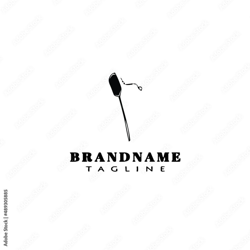 fly swatter logo cartoon icon design template black isolated vector ...