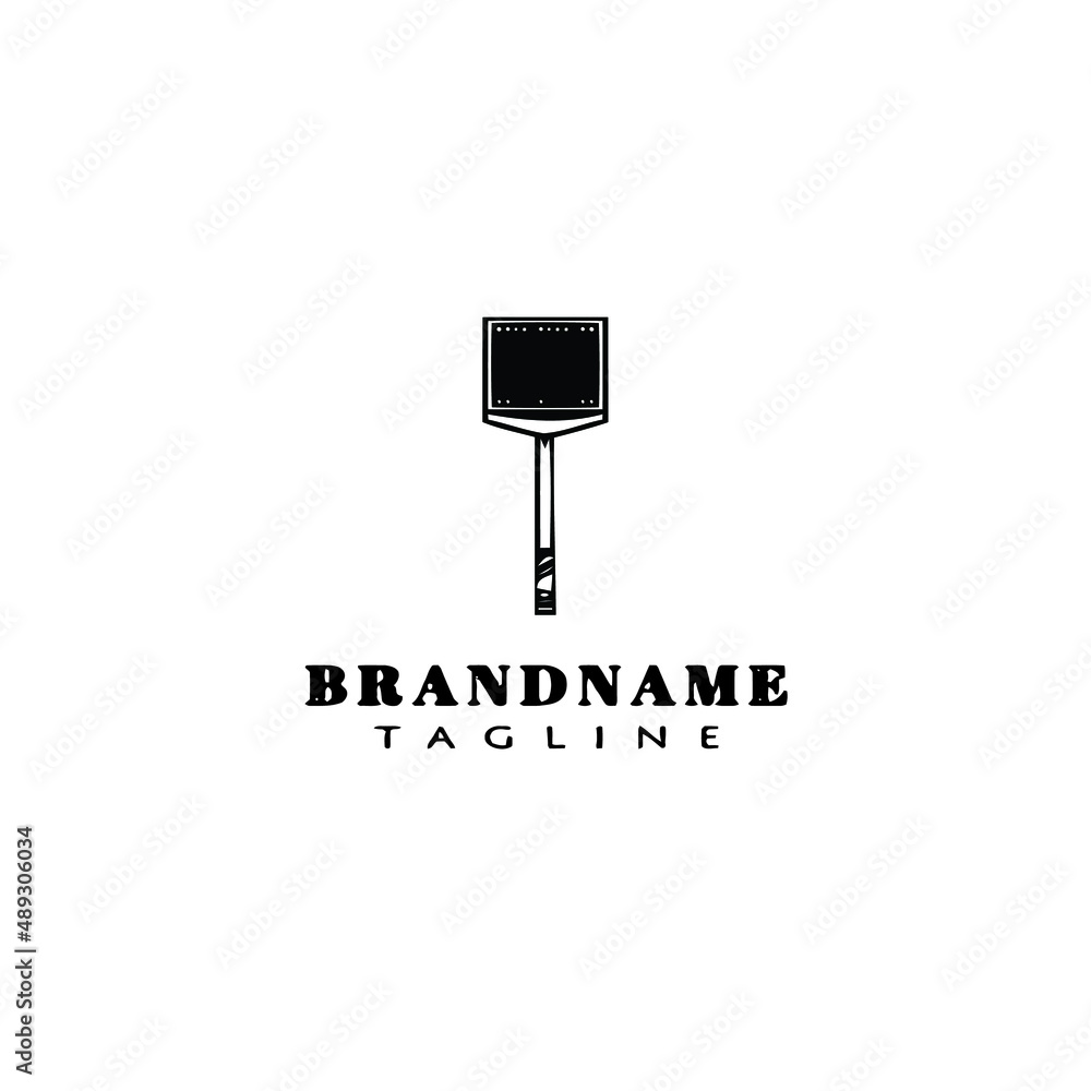 fly swatter logo cartoon icon design template black isolated vector ...