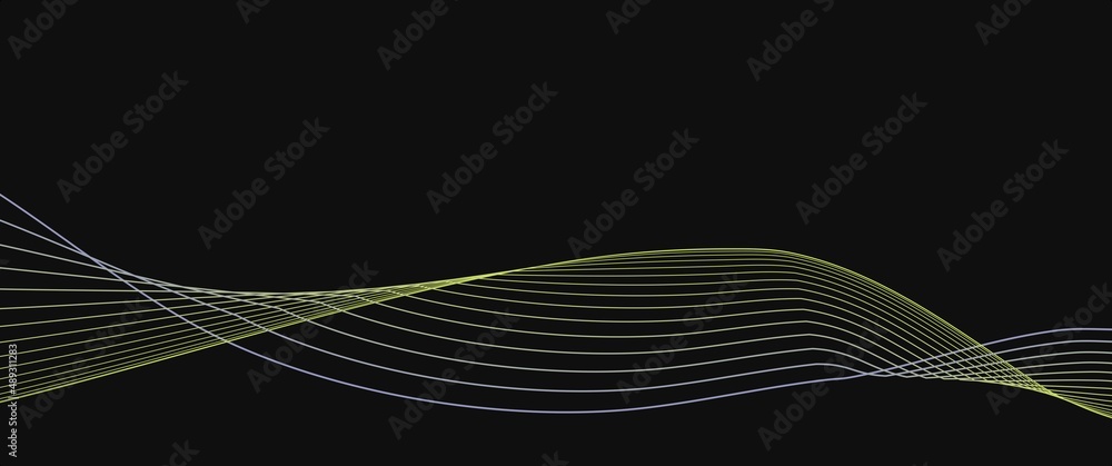 Abstract seamless wavy light curve on a solid background design concept ...